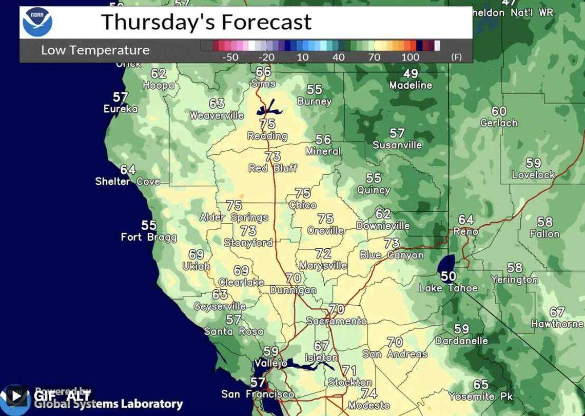 Sacramento CA triple-digit heat wave visualized in maps | Sacramento Bee