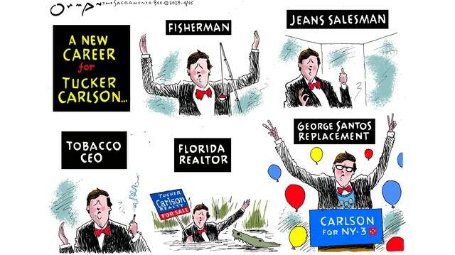 Jack Ohman: Tucker’s Carlson’s Short Goodbye... | Modesto Bee