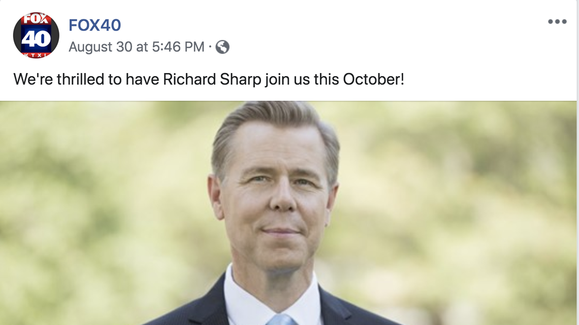 News anchor Richard Sharp is returning to Sacramento, this time with ...