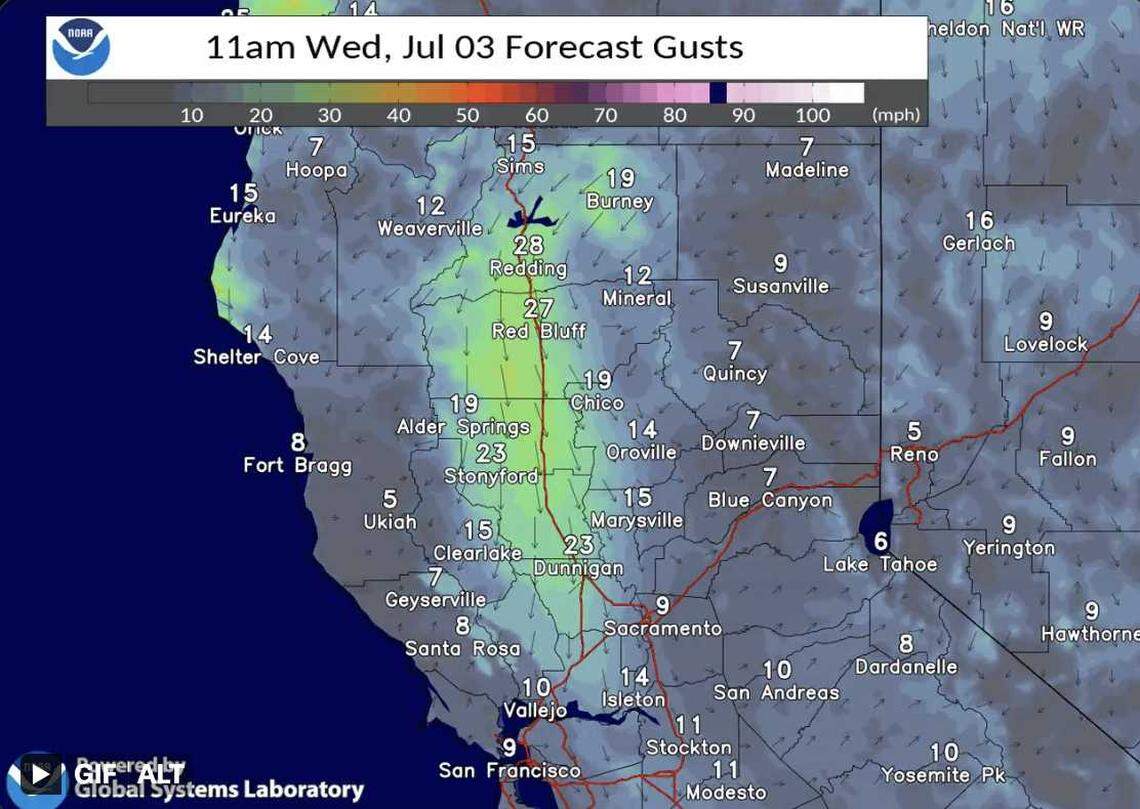 Sacramento CA triple-digit heat wave visualized in maps | Sacramento Bee