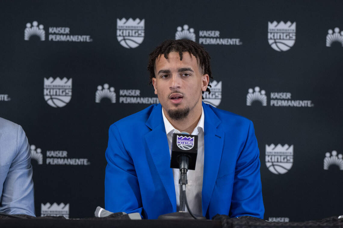 Kings introduce draft picks Colby Jones and Jalen Slawson | Modesto Bee