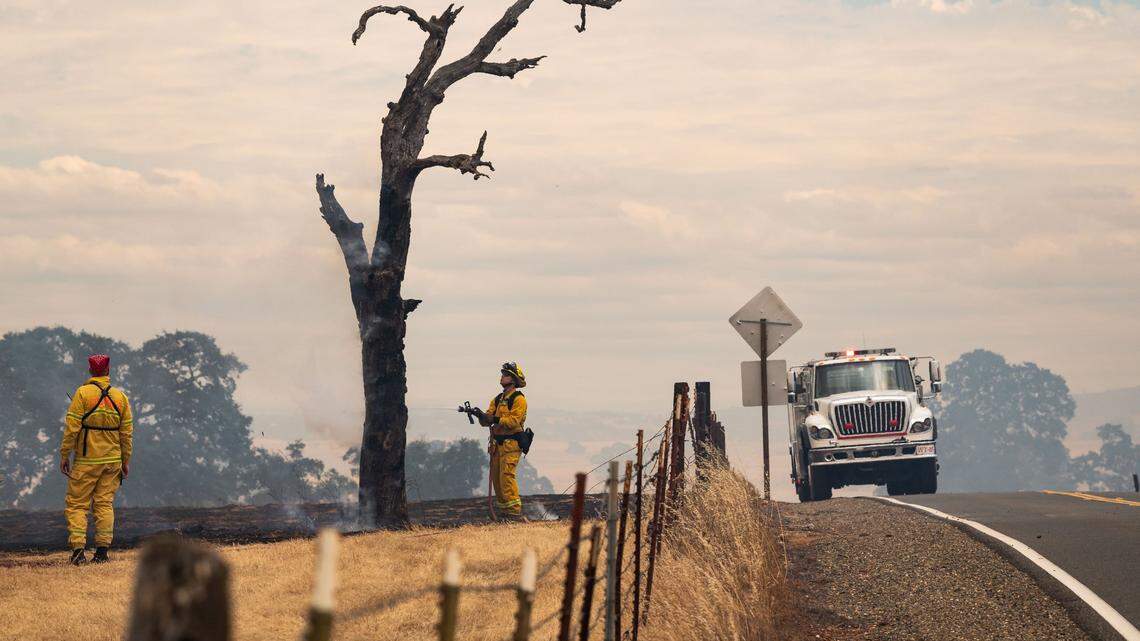 Evacuations for Grant Line Fire in east Sacramento County CA ...