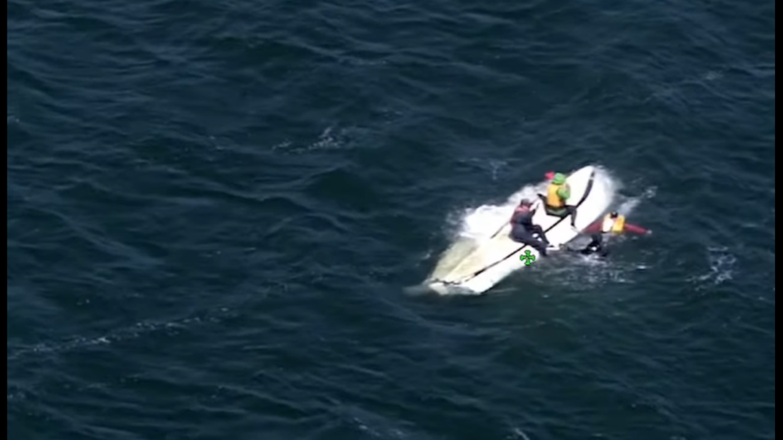 Two cling to boat after it capsizes in bay: California cops ...